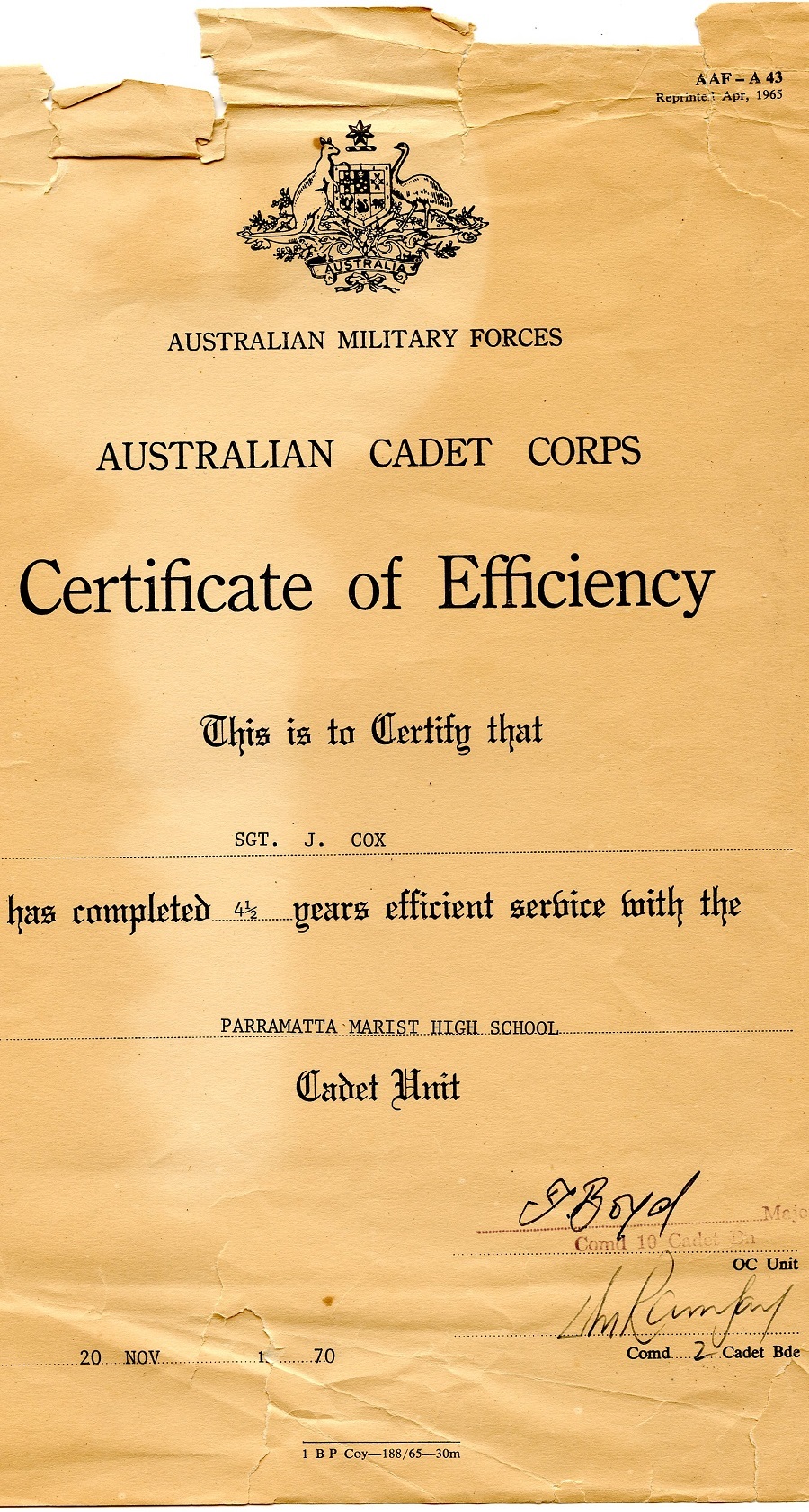 Cadets – Parramatta Marist Old Boys Union